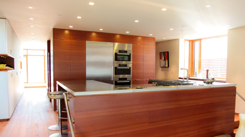 Flat panel kitchen cabinet by Berkeley Mills Kitchen